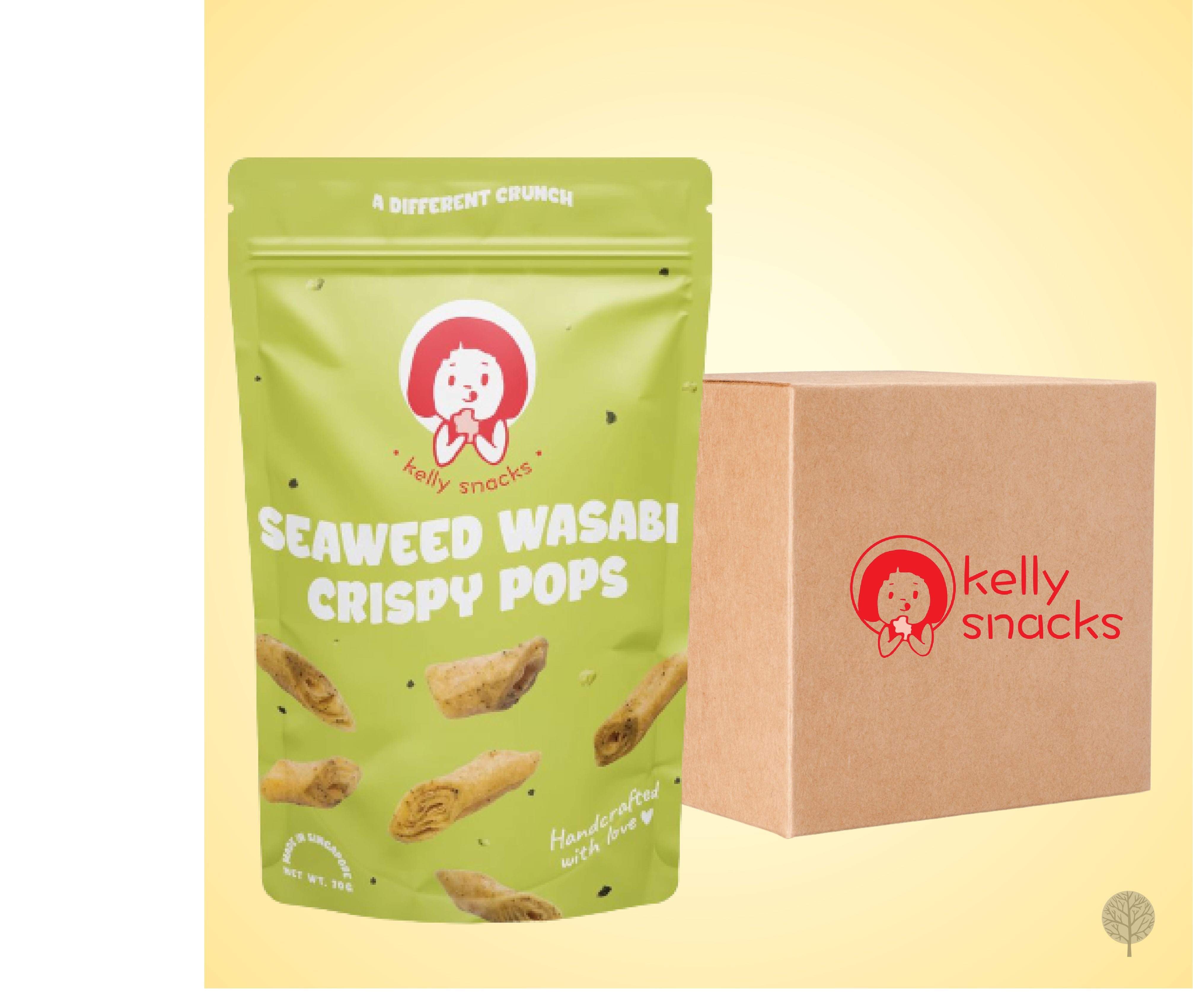 KELLY SNACKS - OTHER SNACKS - CRISPY POPS - SEAWEED WASABI - 70G X 12 ...