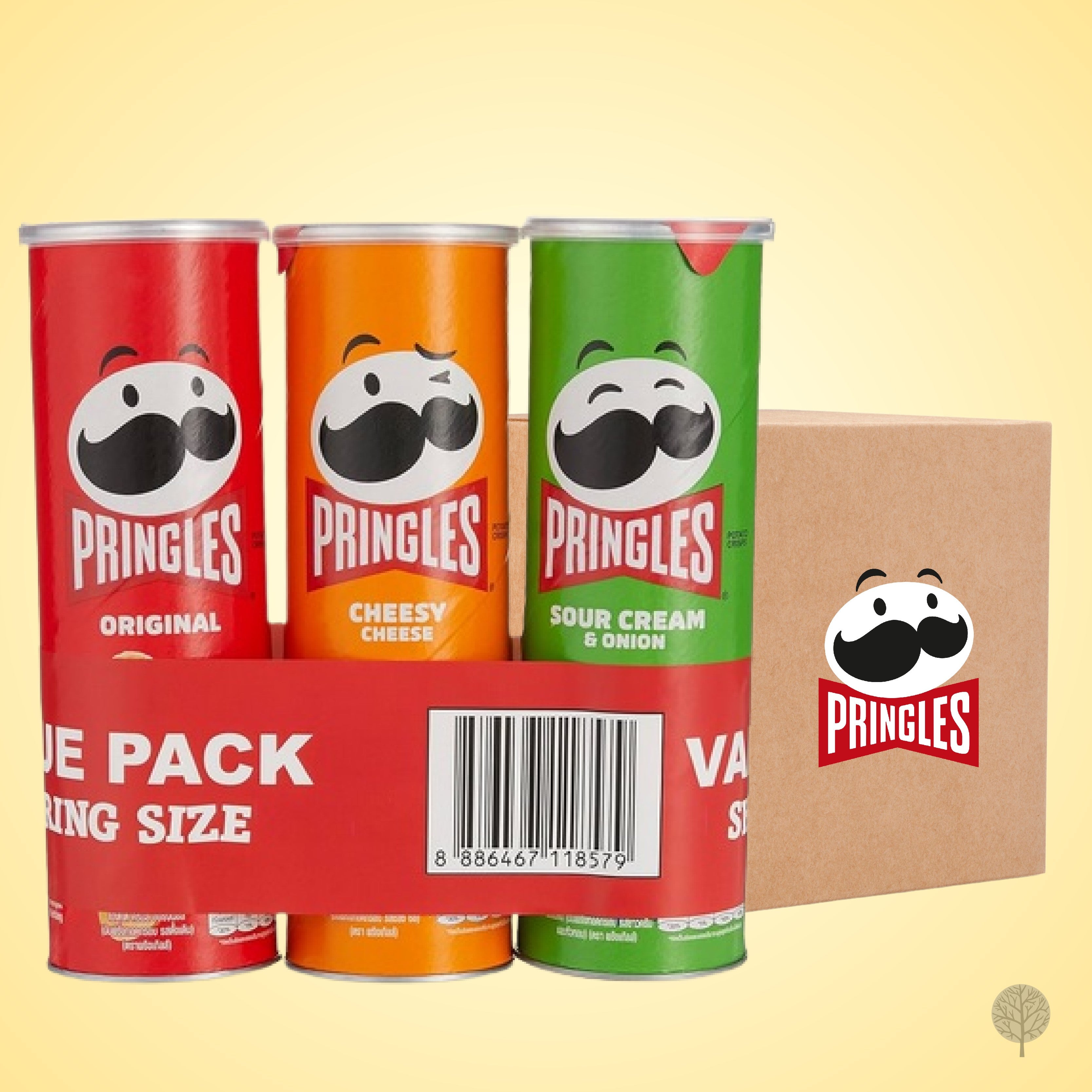 PRINGLES - POTATO CHIPS - VALUE PACK (3 X 102G) - 306G X 4 CAN ...
